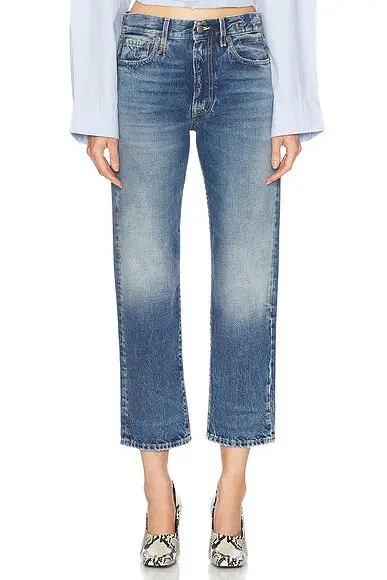 R13 Romeo Cropped Straight Leg Jeans