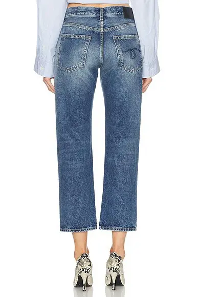 R13 Romeo Cropped Straight Leg Jeans