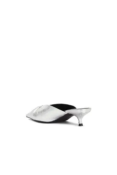 Balenciaga Knife Bow Mule - Silver