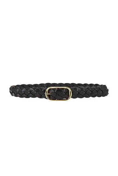 NILI LOTAN Braided Reine Belt - Black