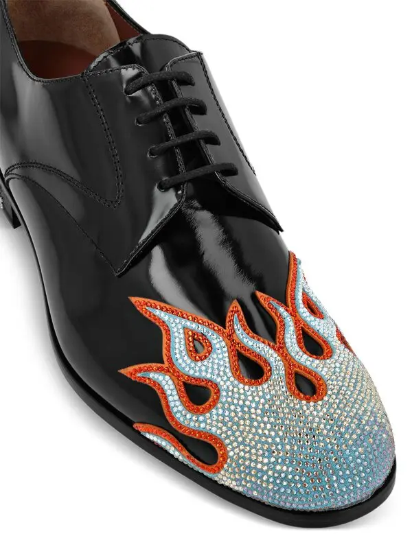Philipp Plein Flame-embellished Derby Shoes