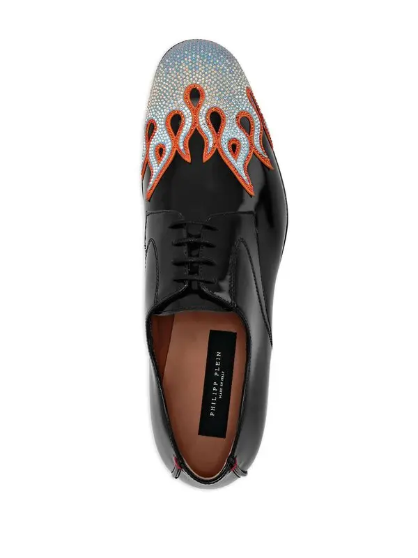 Philipp Plein Flame-embellished Derby Shoes