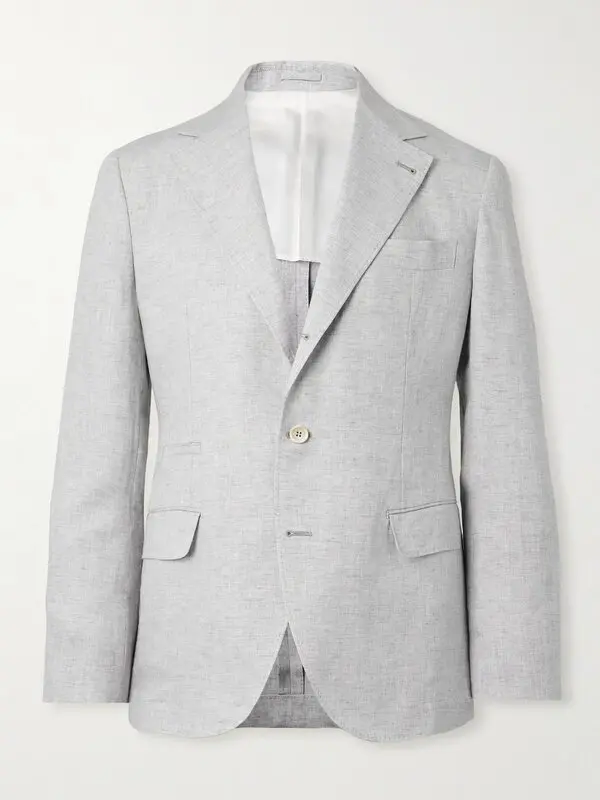 Brunello Cucinelli Linen Blazer - Gray