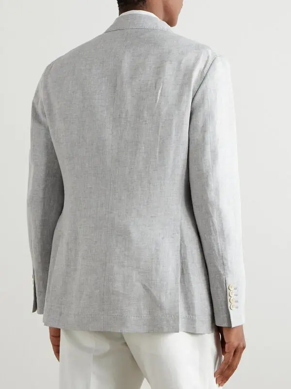 Brunello Cucinelli Linen Blazer - Gray