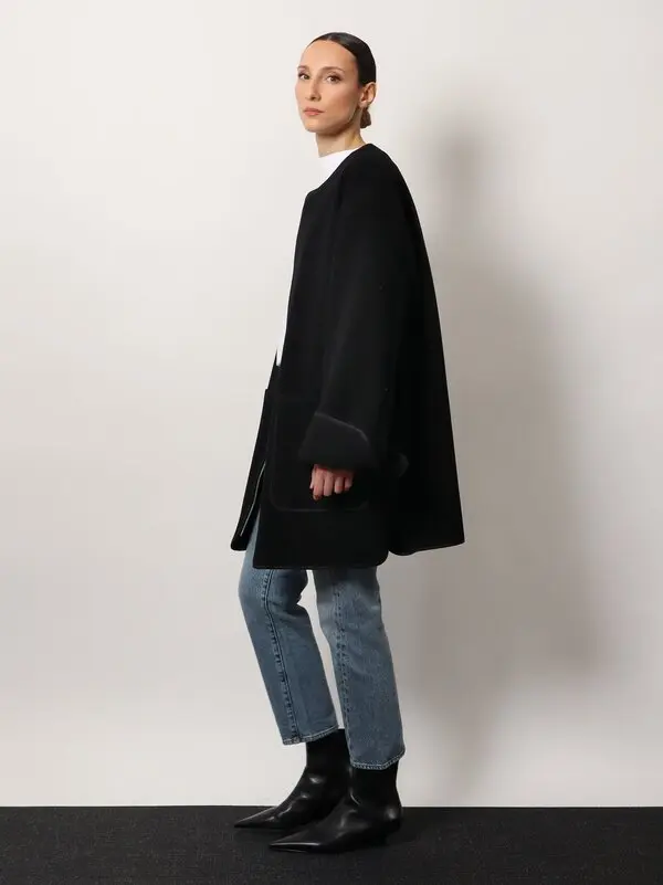 TOTEME Wool Blend Coat With Lateral Slits