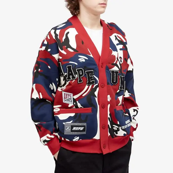 A BATHING APE Unvs Camo Cardigan