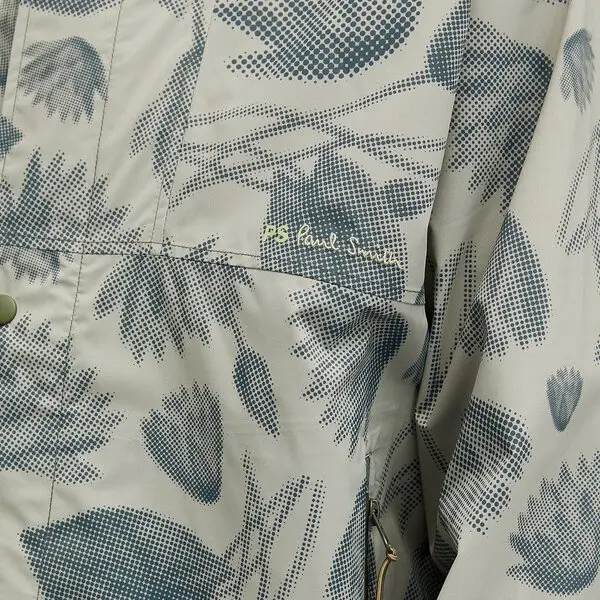 Paul Smith Pixilated Flower Print Hooded Jacket