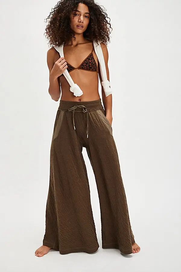 Free People Wait A Minute Wide-leg Lounge Pants