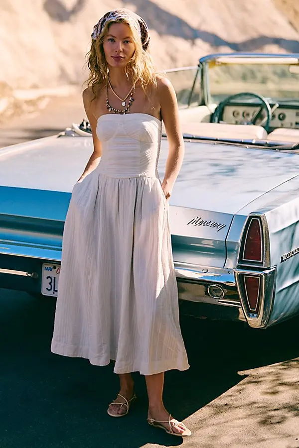 Free People Marbella Midi Dress - Ivory