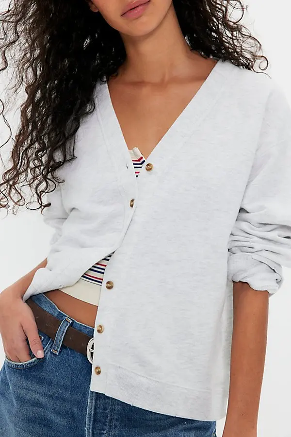Free People Take It Easy Cardigan - Heather Grey