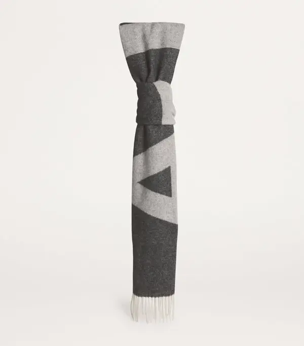 A.p.c. Wool-blend Logo Scarf - Black