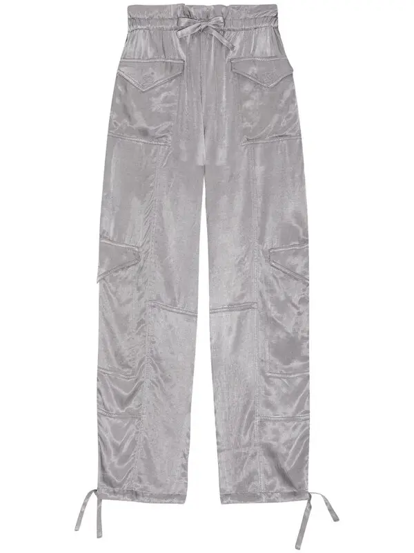 GANNI High-waisted Cargo Trousers - Grey