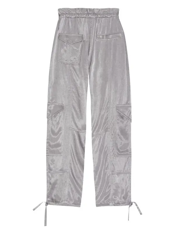 GANNI High-waisted Cargo Trousers - Grey