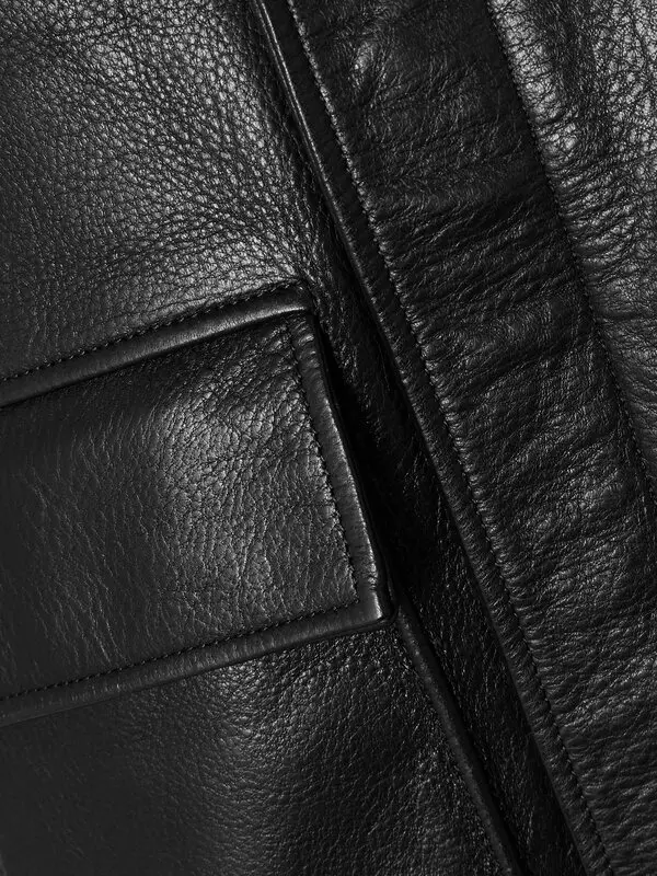 Nour Hammour Drey Leather Biker Jacket - Black