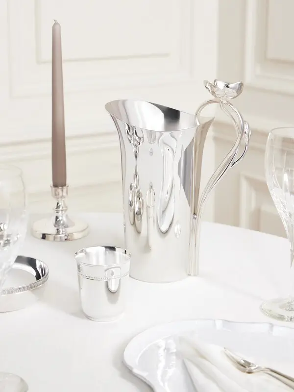 Christofle Anemone -plated Water Pitcher