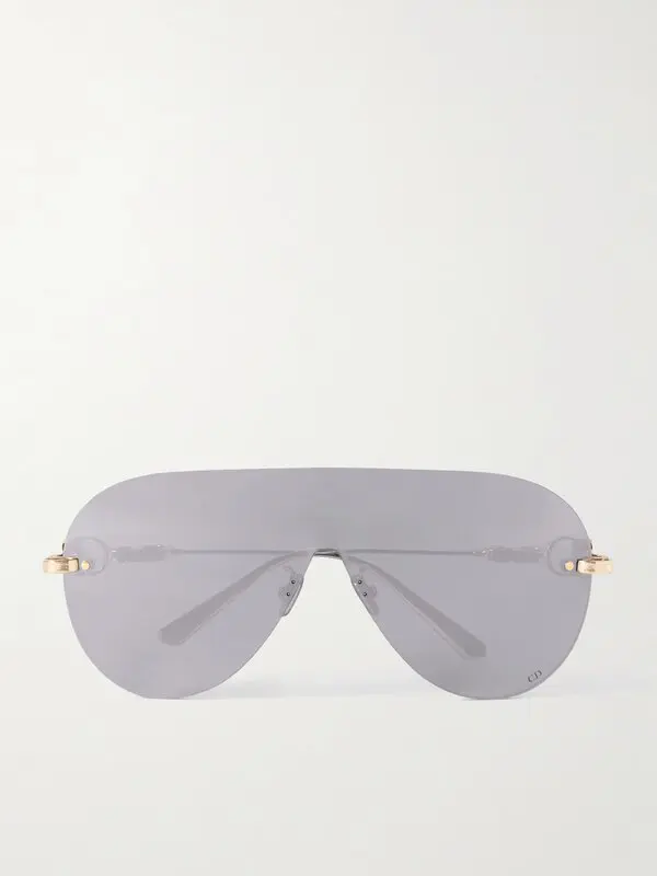 Dior Cd Chain M2u Rimless Aviator Sunglasses - Gold