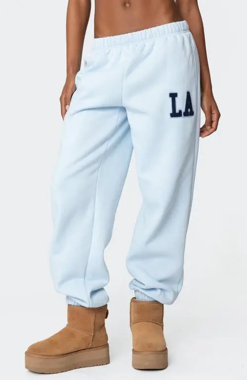 EDIKTED La Love Relaxed Fit Sweatpants - Light-blue