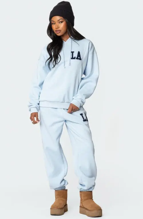EDIKTED La Love Relaxed Fit Sweatpants - Light-blue