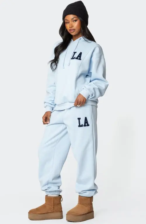 EDIKTED La Love Relaxed Fit Sweatpants - Light-blue