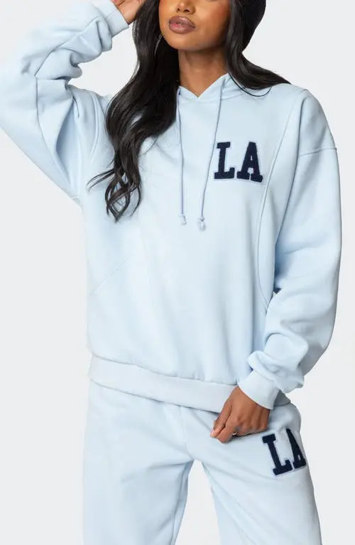 EDIKTED La Love Oversize Hoodie - Light-blue