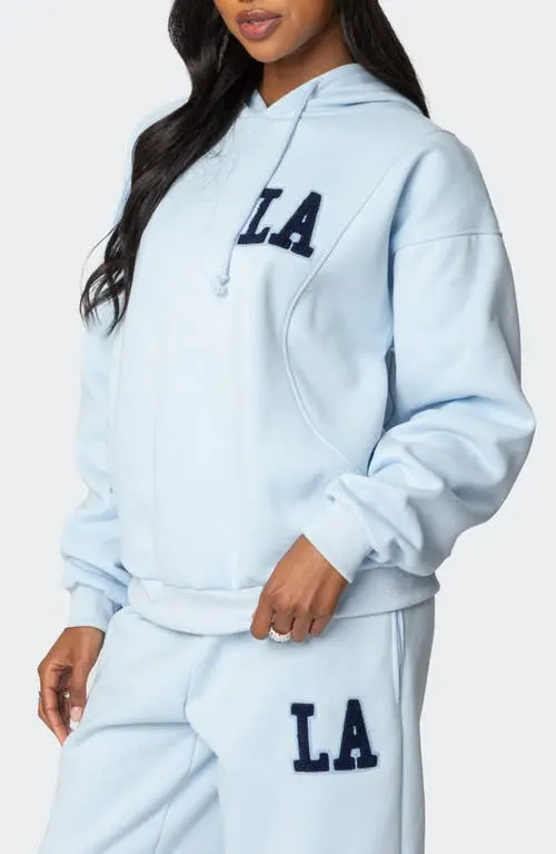 EDIKTED La Love Oversize Hoodie - Light-blue