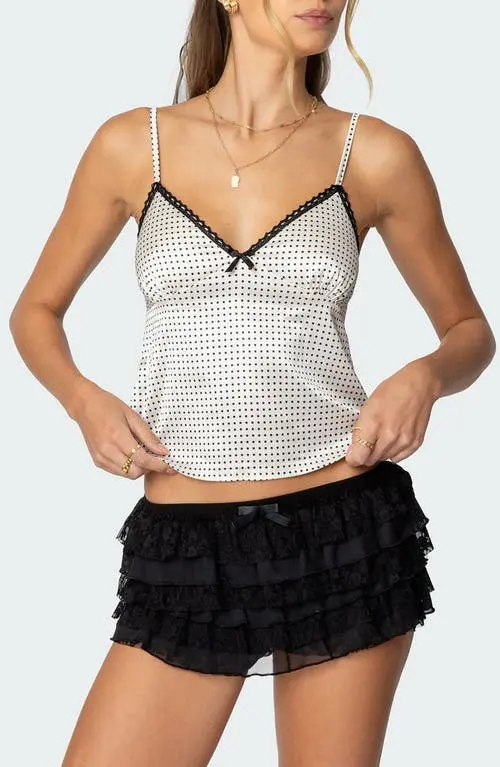 EDIKTED Polka Dot Satin Camisole