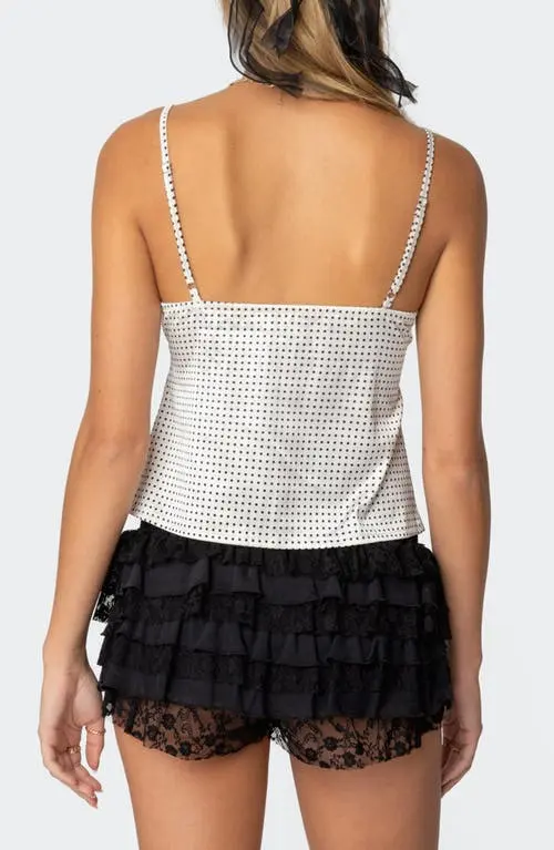 EDIKTED Polka Dot Satin Camisole