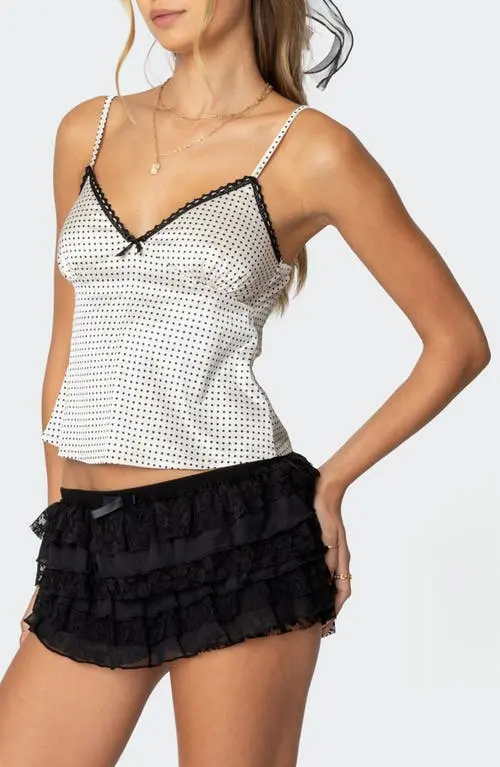 EDIKTED Polka Dot Satin Camisole