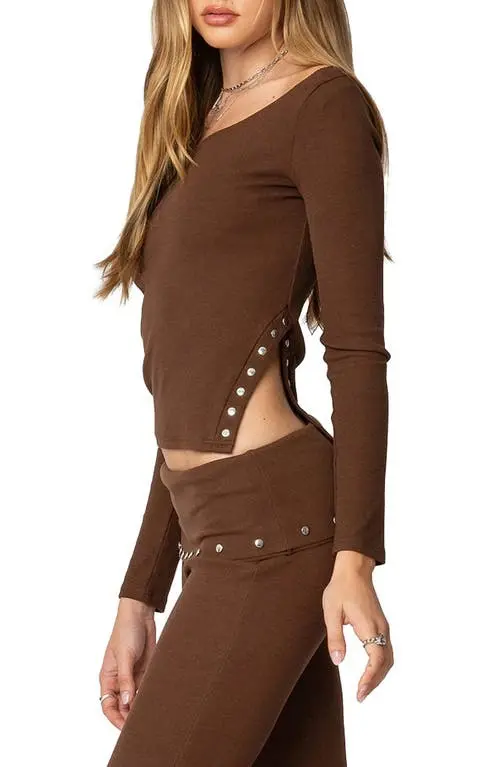 EDIKTED Aries Studded Rib Top