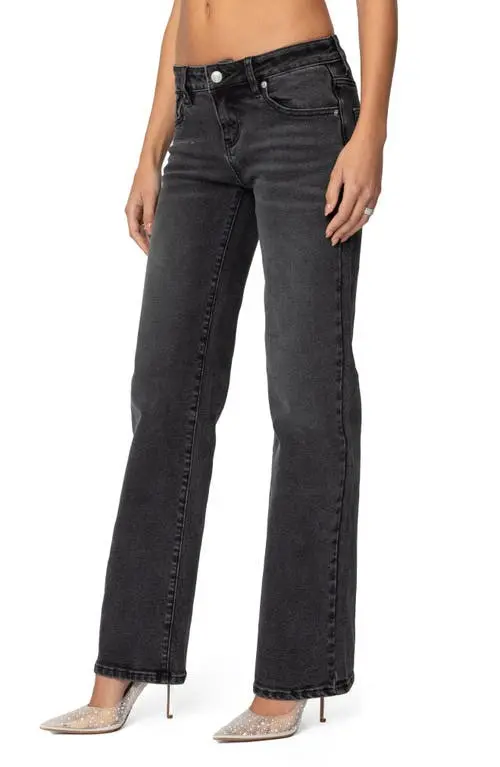 EDIKTED Shayna Low Rise Straight Leg Jeans