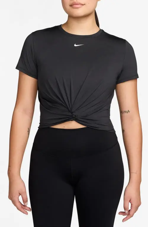 Nike Dri-fit Twist Front Top - 013 Black/white