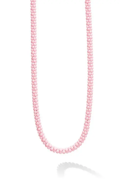 Lagos Caviar Ceramic Beaded Necklace - Pink