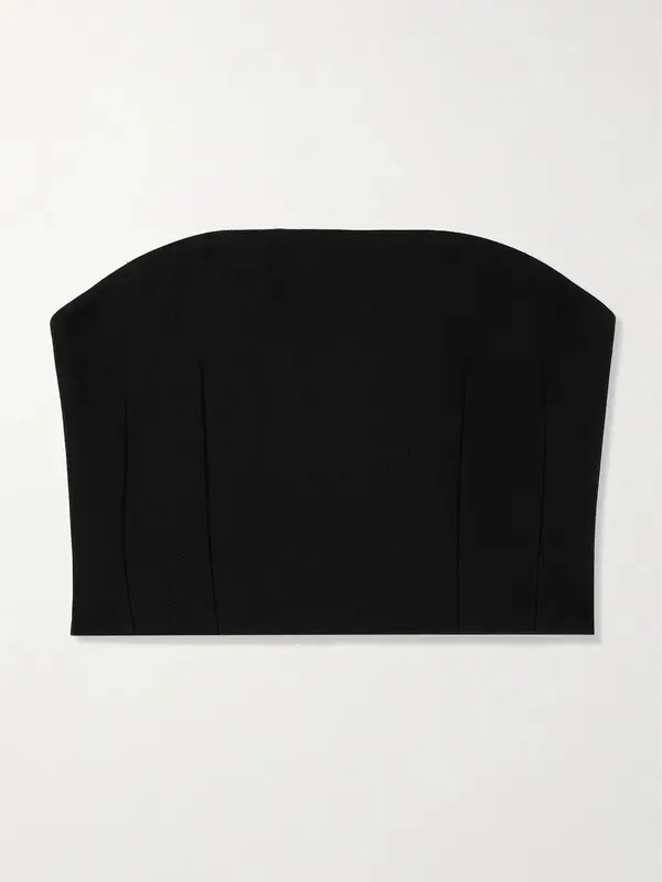 Wardrobe.NYC Grain De Poudre Wool-blend Bustier Top