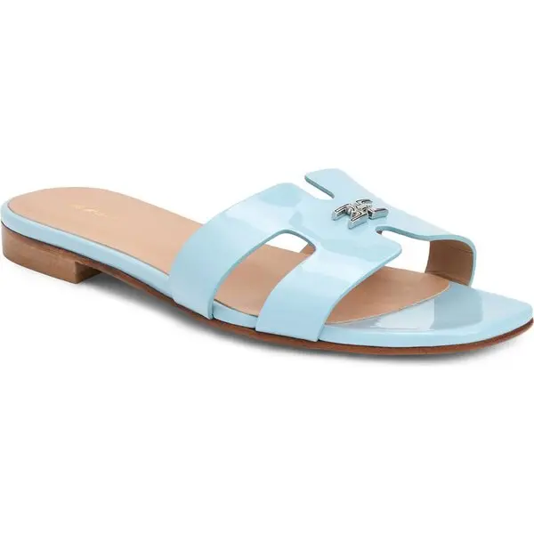 Bruno Magli Fina Slide Sandal - Sky Blue Patent