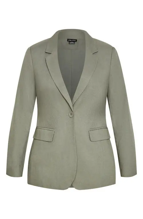 City Chic Clea One-button Blazer