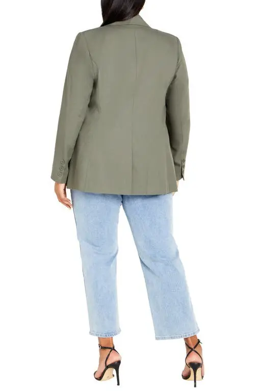 City Chic Clea One-button Blazer