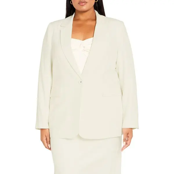 City Chic Clea One-button Blazer