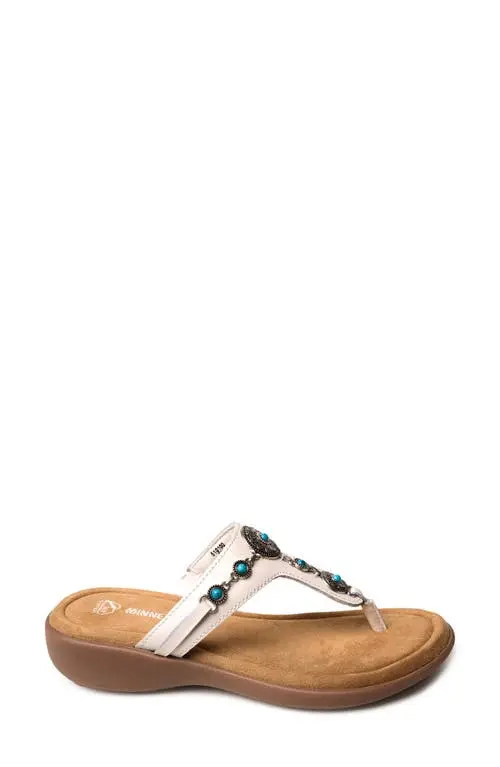Minnetonka Brecca Flip Flop - White