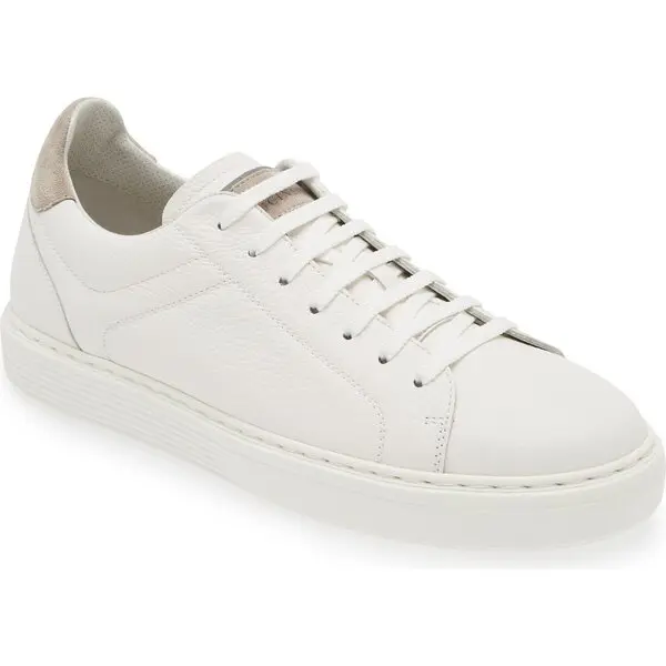 Brunello Cucinelli Calfskin Low Top Sneakers - White