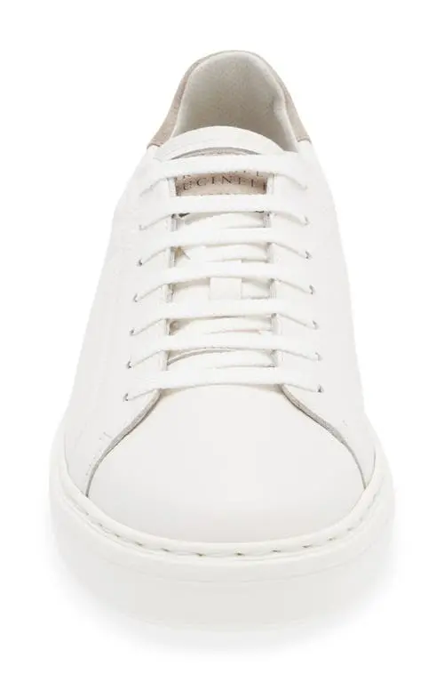 Brunello Cucinelli Calfskin Low Top Sneakers - White