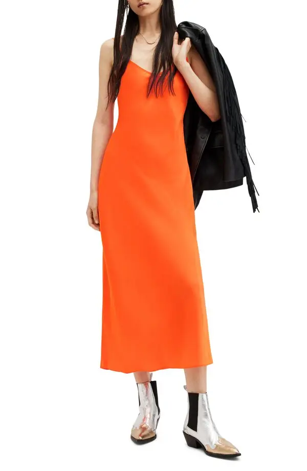 ALLSAINTS Bryony Slipdress - Zesty Orange
