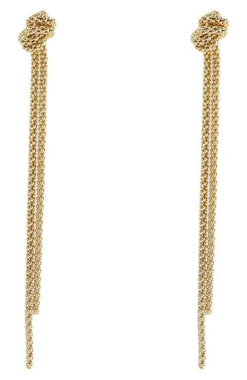 Argento Vivo Knot Drop Earrings - Gold