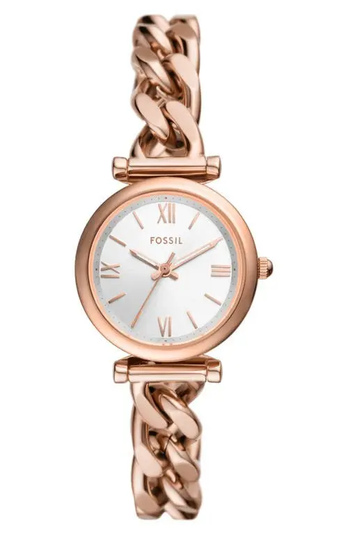Fossil Carlie Mini Bracelet Watch - Rose Gold