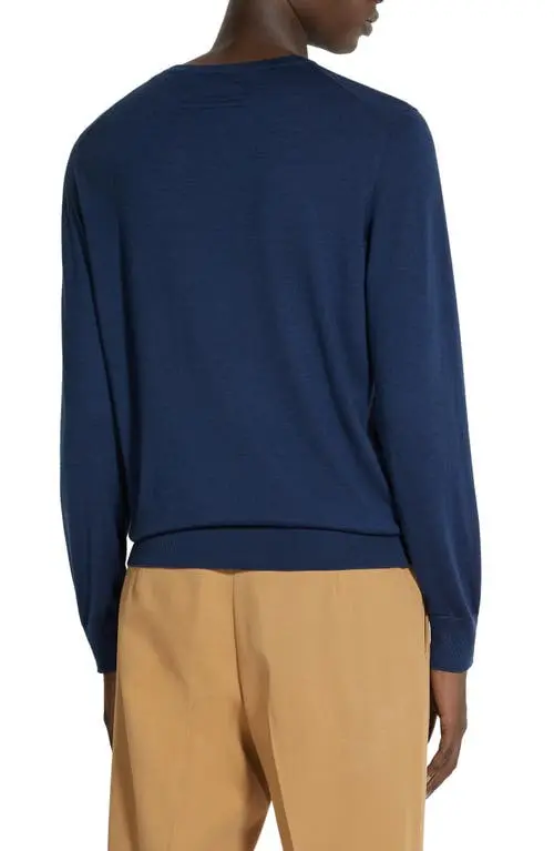 Zegna Cashseta Cashmere And Silk Sweater - Blue Ciano