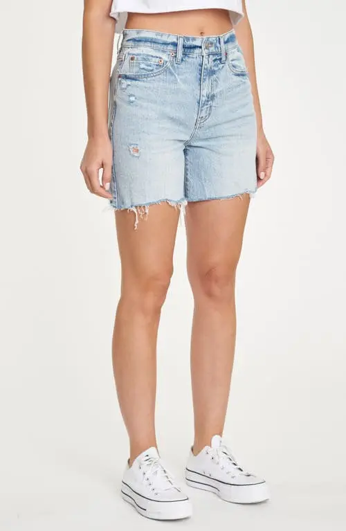 DAZE Sun High Waist Cutoff Denim Shorts