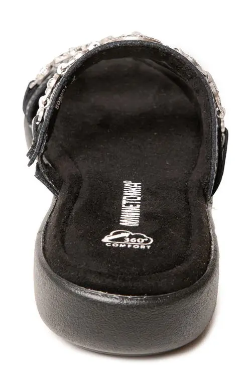 Minnetonka Brenn Slide Sandal - Black