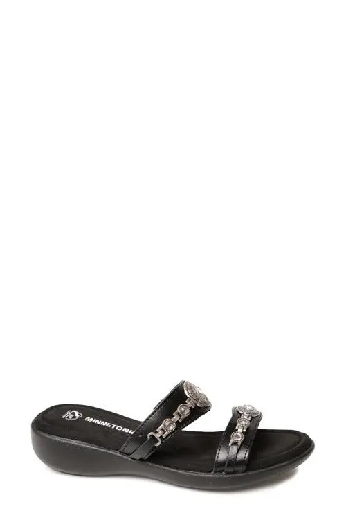 Minnetonka Brenn Slide Sandal - Black