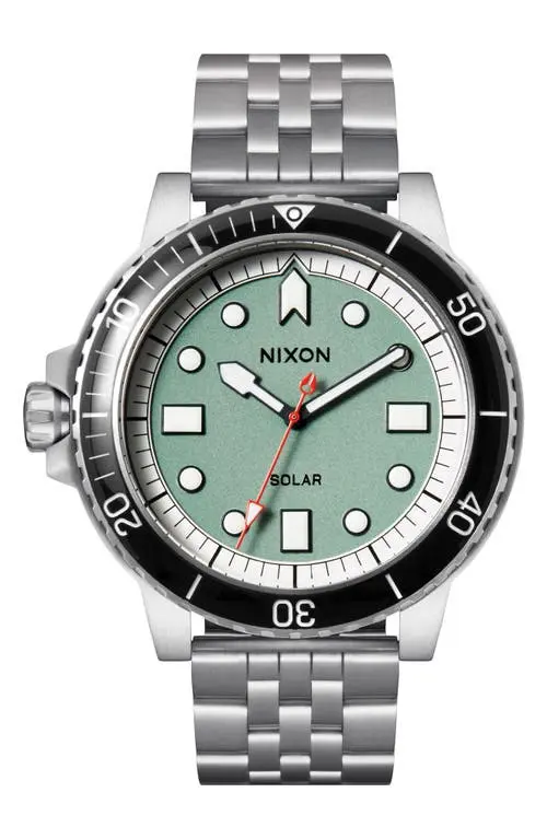 Nixon The Stinger Dive Bracelet Watch - Silver/jade/white