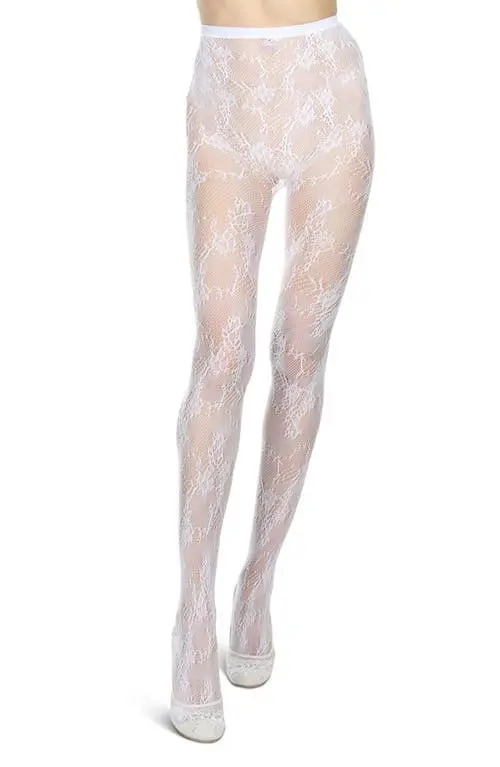 MEMOI Floral Net Sheer Tights