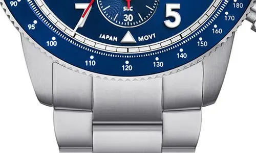 Fossil Sport Tourer Bracelet Chronograph Watch - Silver/blue